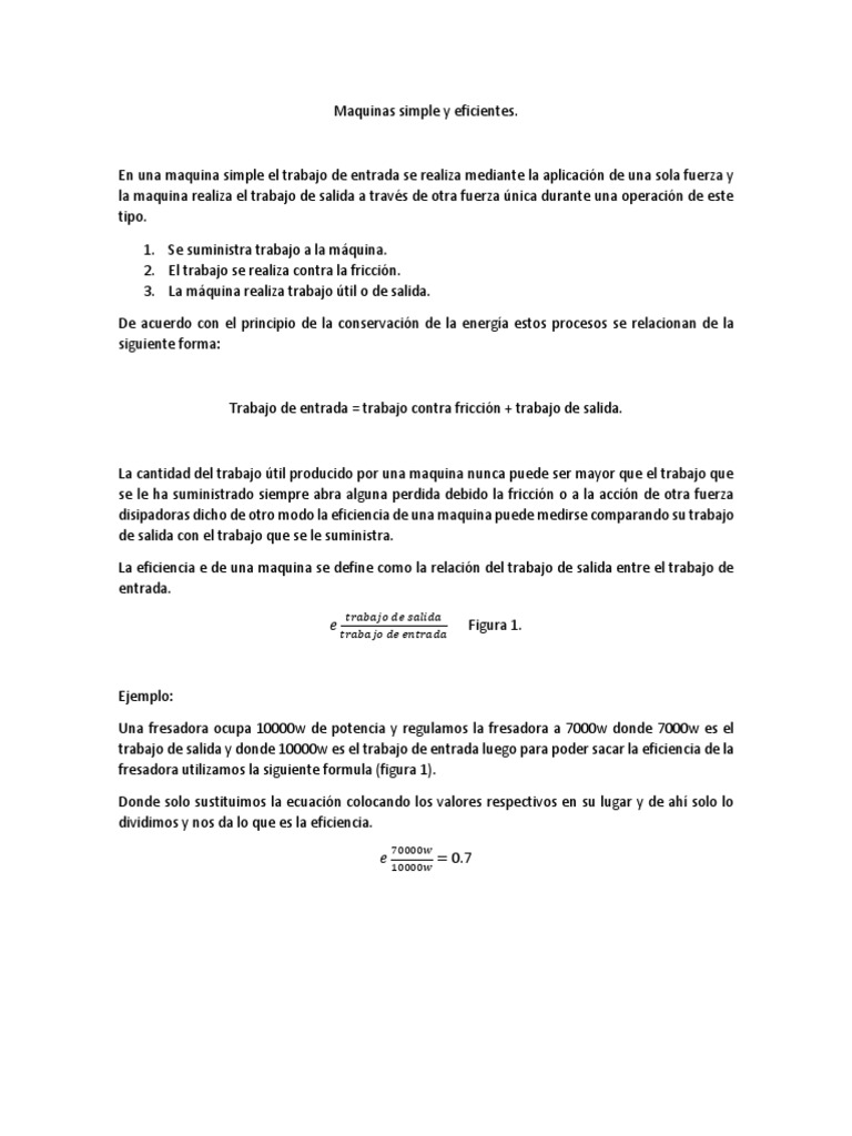 Maquinas Simple y Eficientes | PDF | Fuerza | Mecanica clasica