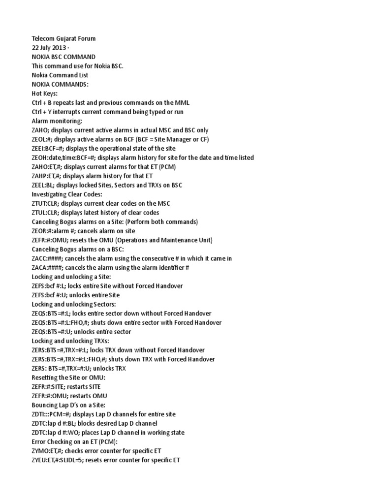 Nokia Commands | PDF