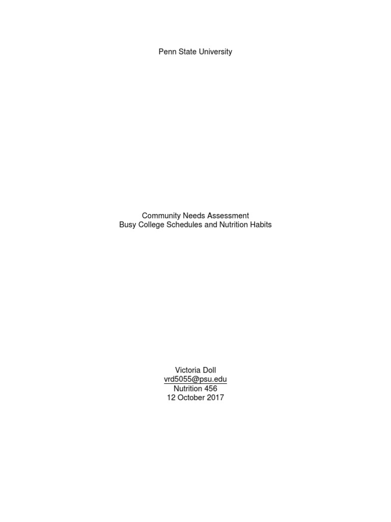 Penn State University | PDF | Meal | Lunch