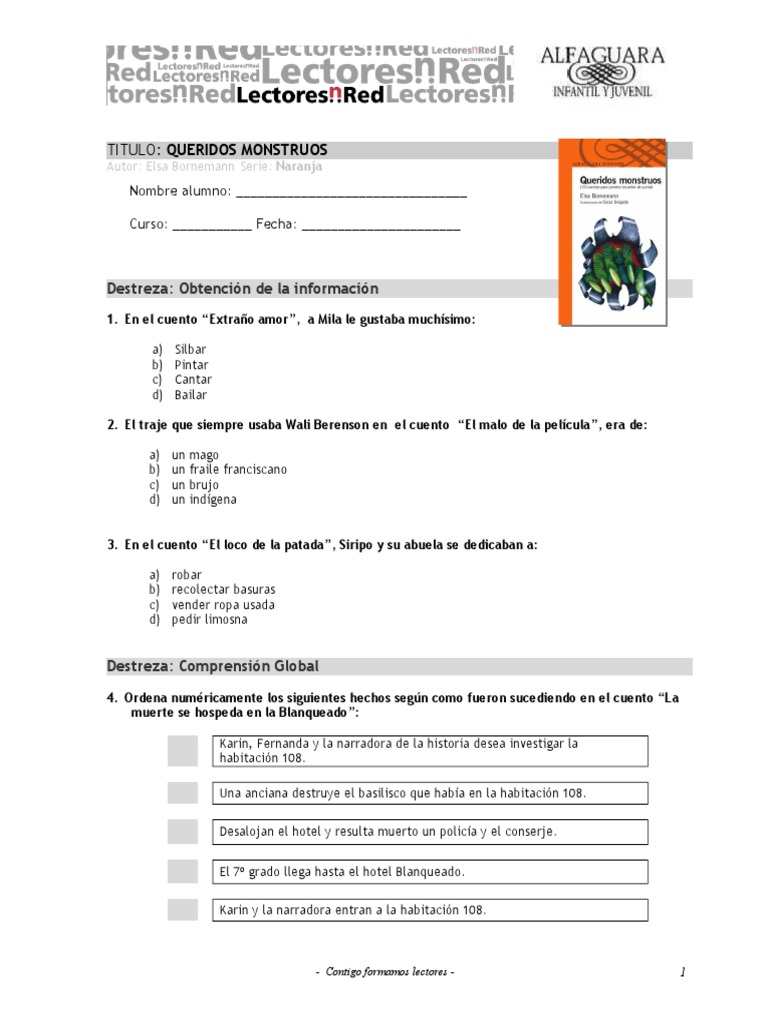 PRUEBA - Queridos Monstruos - Form Alum | PDF | Ocio