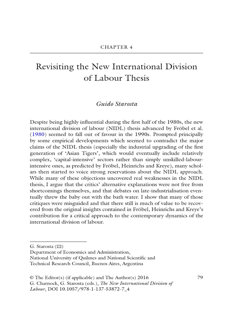 Starosta Revisiting NIDL Thesis | PDF | Exploitation Of Labour | Social ...