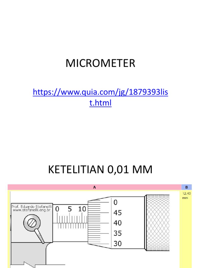 Micrometer | PDF
