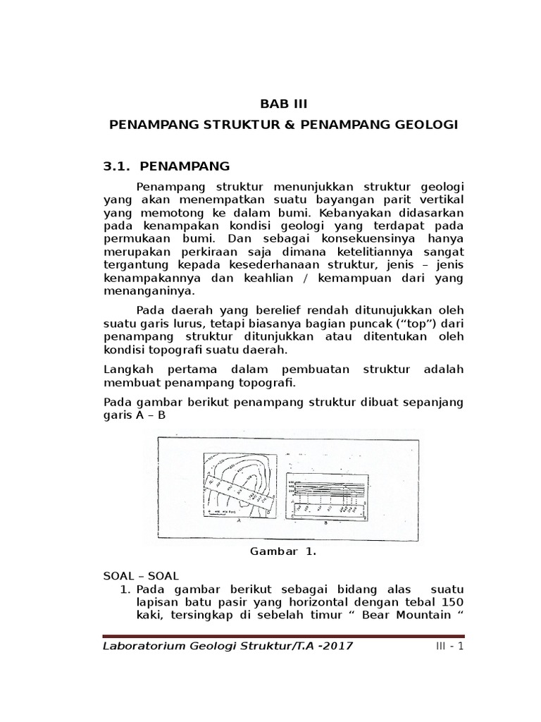 Penampang Struktur & Penampang Geologi GS | PDF