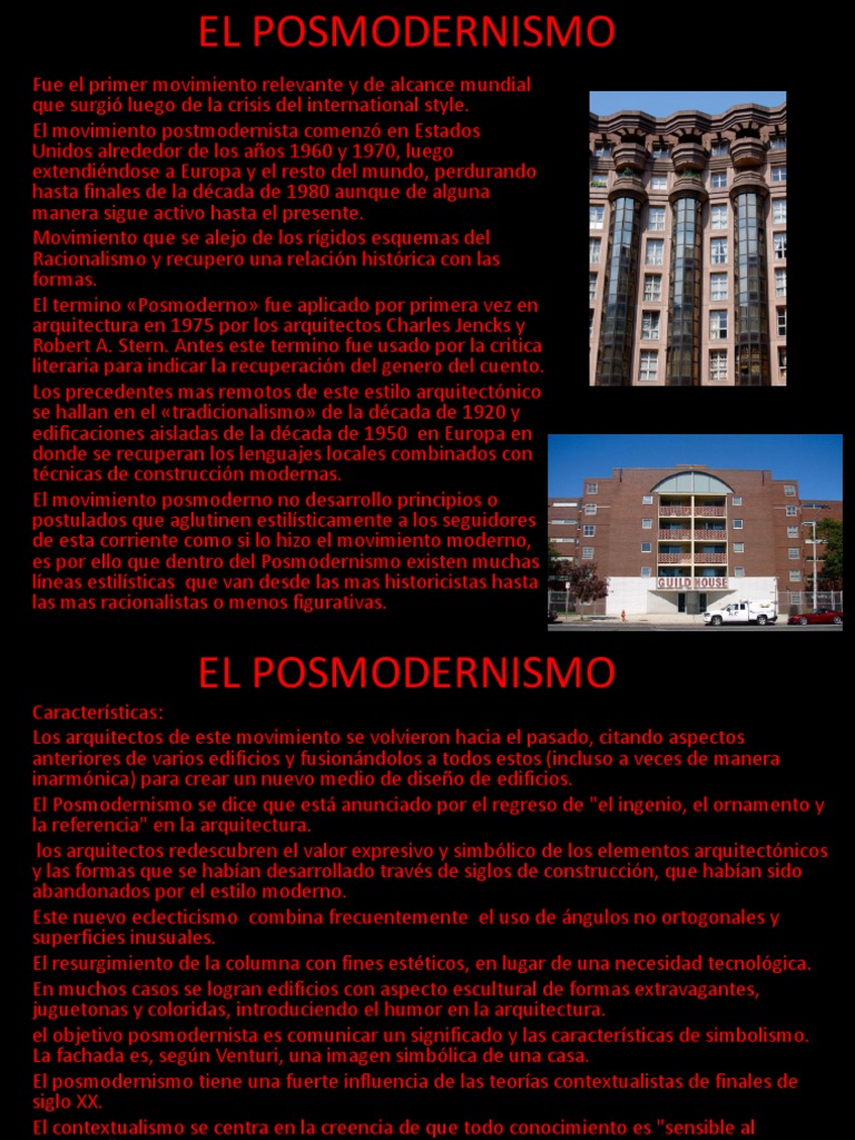 001 El Posmodernismo (2) Teoria | PDF | Medios de arte | Diseño