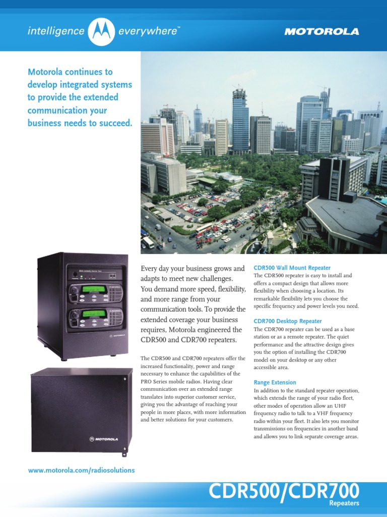Repeater Motorola CDR500 - CDR700 ( VHF & UHF ) | Radio | Ultra High ...
