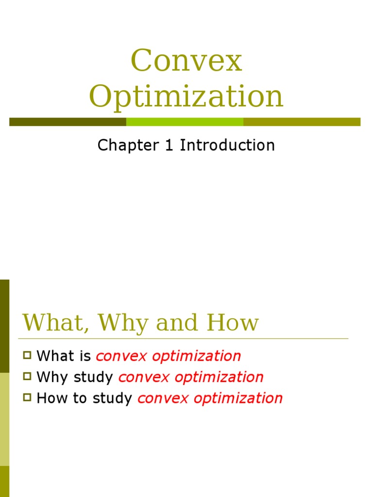 Introduction to the Fundamental Concepts and Applications of Convex ...