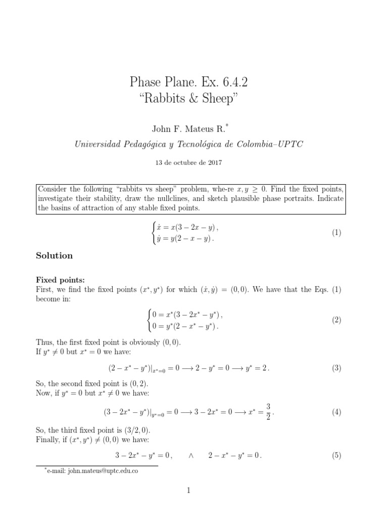 Problems | PDF | Stability Theory | Eigenvalues And Eigenvectors