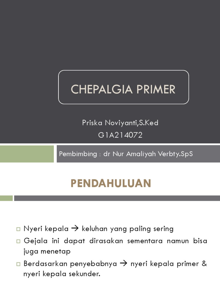 Panduan Lengkap Cephalgia Primer | PDF | Pengembangan Diri | Kesehatan ...