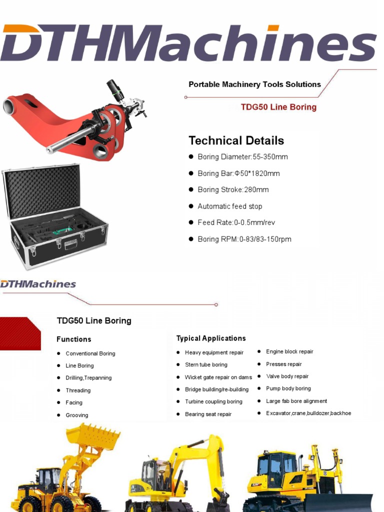 TDG50 Line Boring Equipment Overview | PDF | Transmission (Mechanics ...