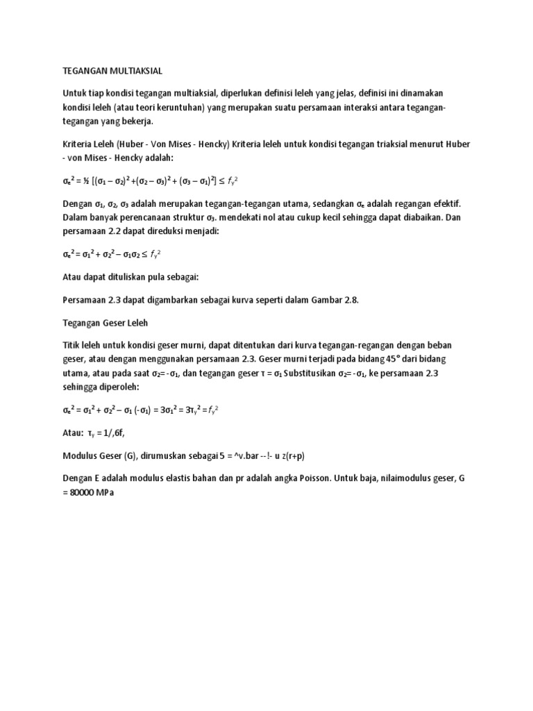 Tegangan Multiaksial | PDF