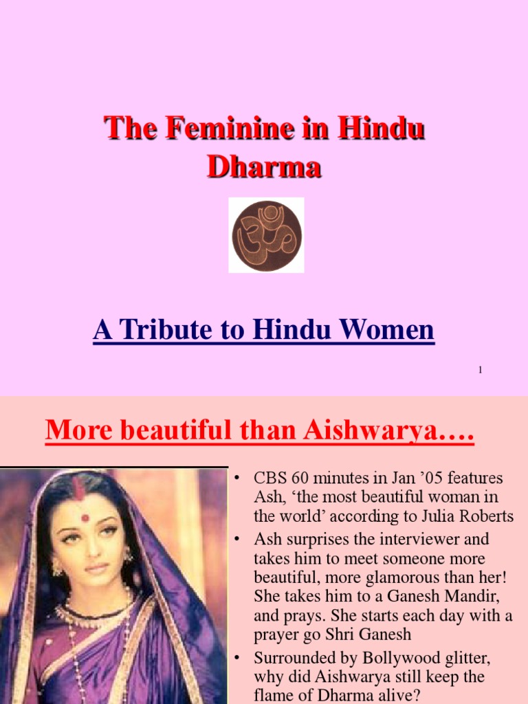 The Feminine in Hindu Dharma: A Tribute To Hindu Women | PDF | Vedas | Devi