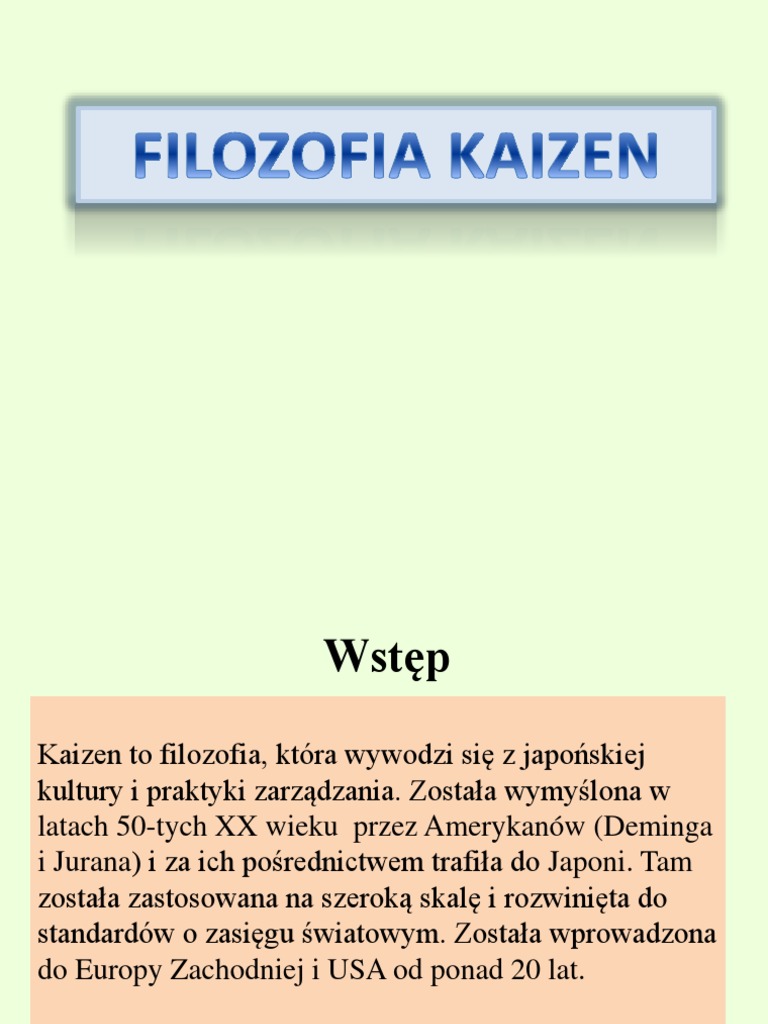 Filozofia - Kaizen | PDF