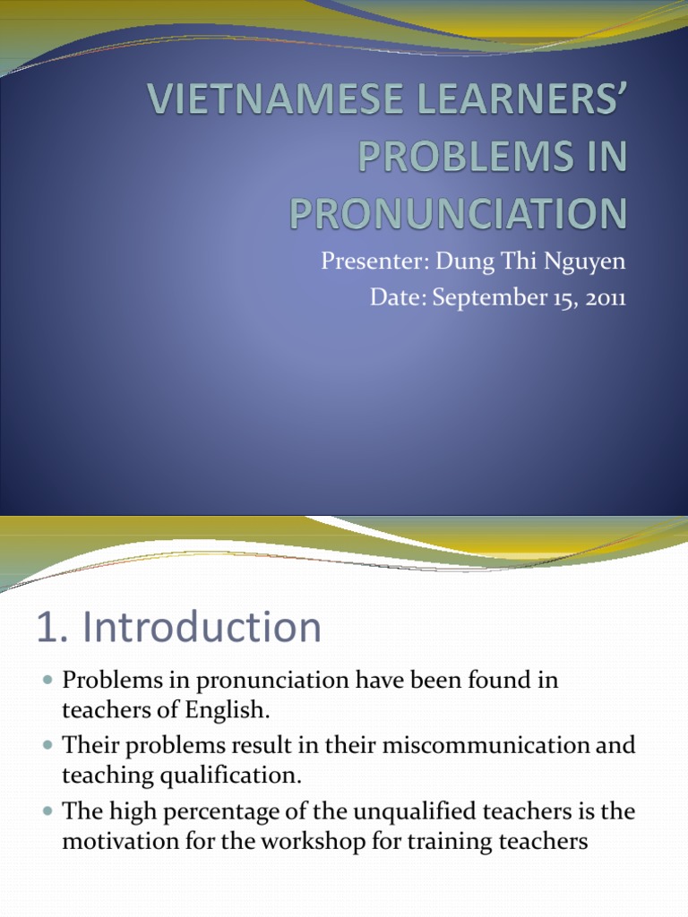 Improving English Pronunciation of Vietnamese Teachers | PDF | Stress ...