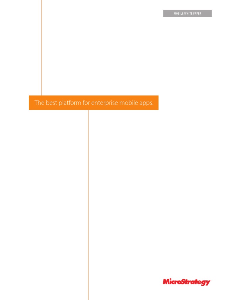 MicroStrategy Mobile TheBestPlatformForEnterpriseApps | PDF | Mobile ...