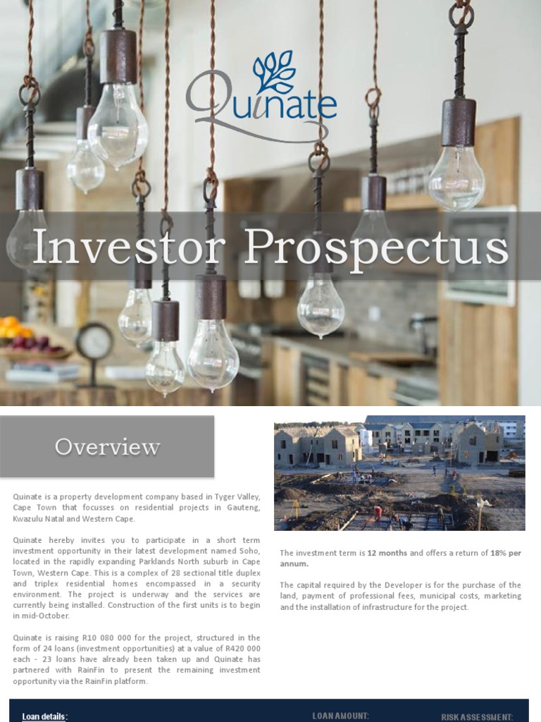 Investor Prospectus Quinate | PDF | Investor | Investing