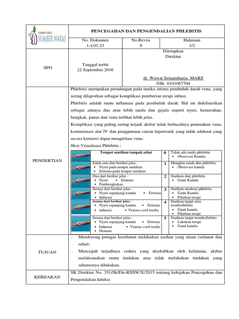 Panduan Penanganan Phlebitis Infus | PDF | Sains & Matematika