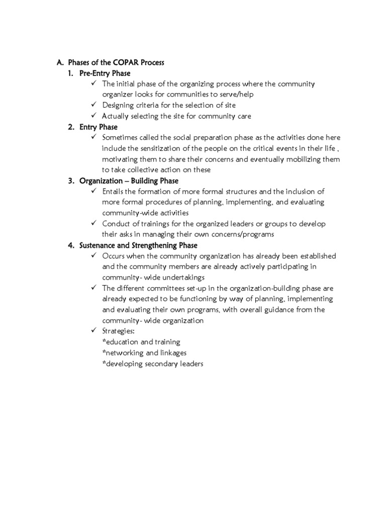 Phases of The COPAR Process | PDF
