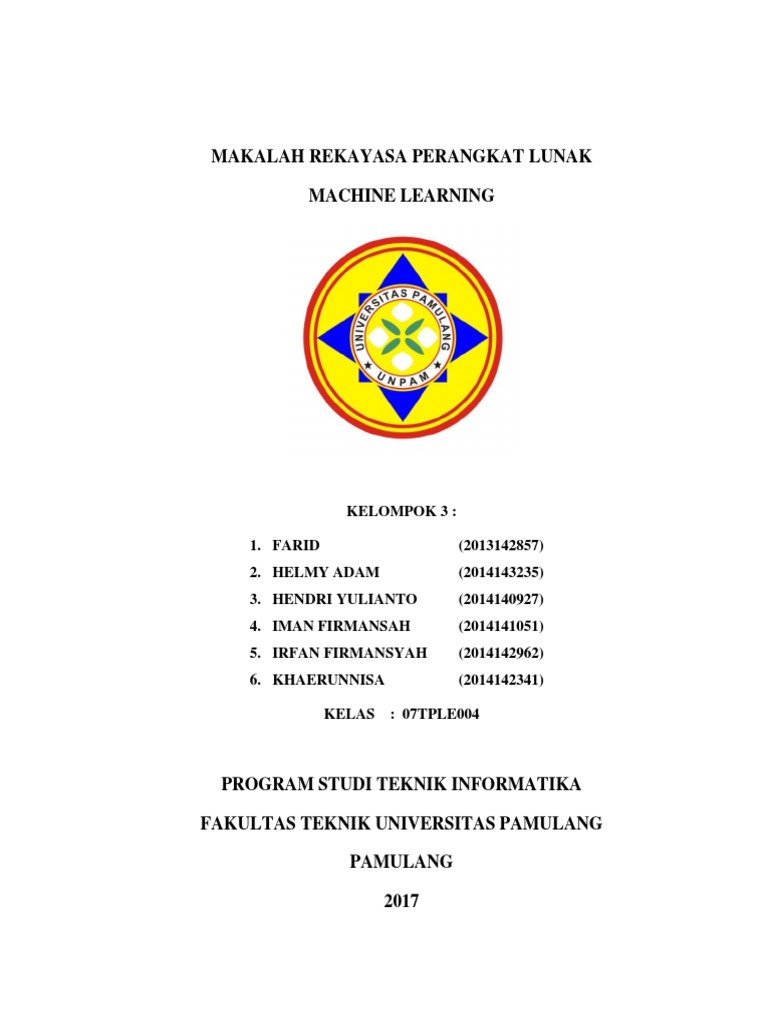 Pengertian Machine Learning 1 | PDF