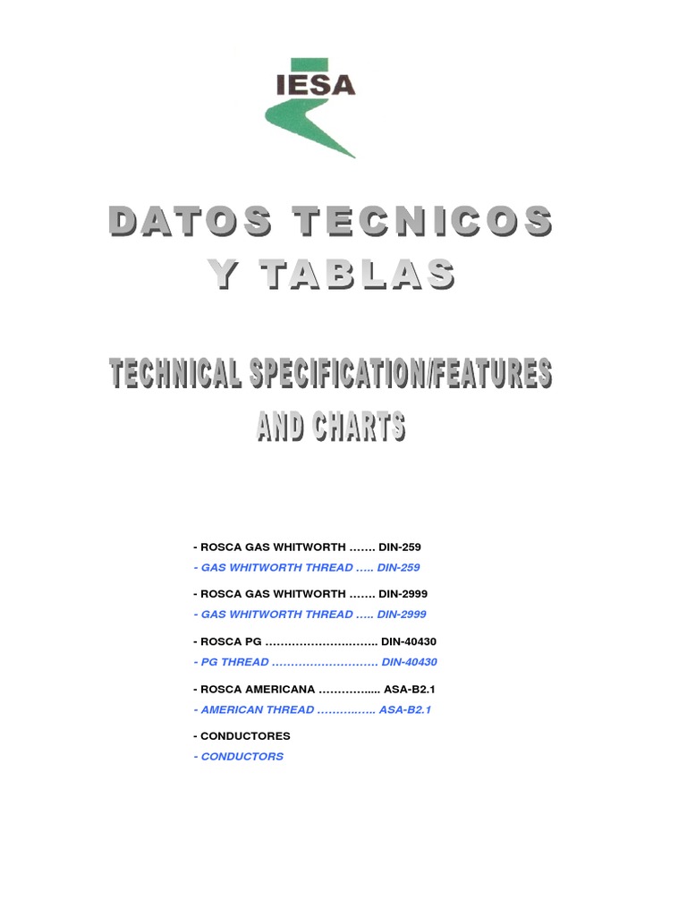 Gas Whitworth Thread .. Din-259 | PDF | Screw | Tools