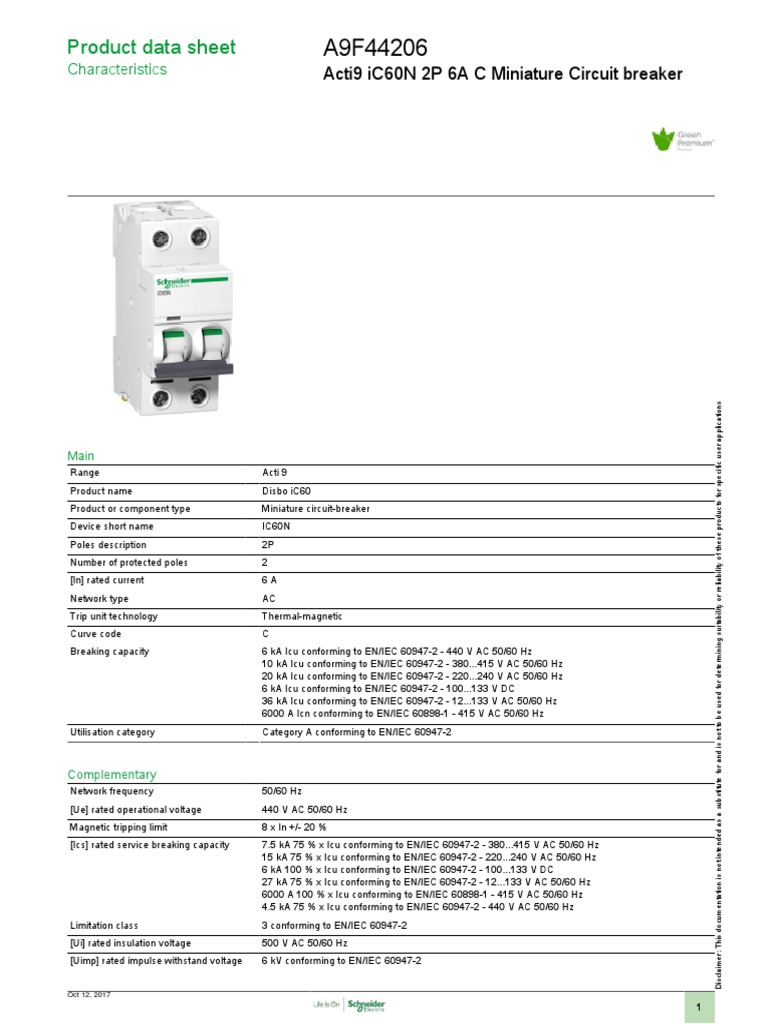 Acti 9 iC60_A9F44206 | Electronics | Electrical Components