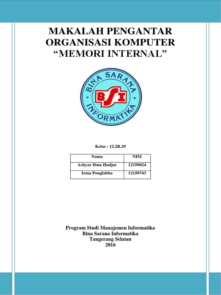 Makalah Pengantar Organisasi Komputer | PDF