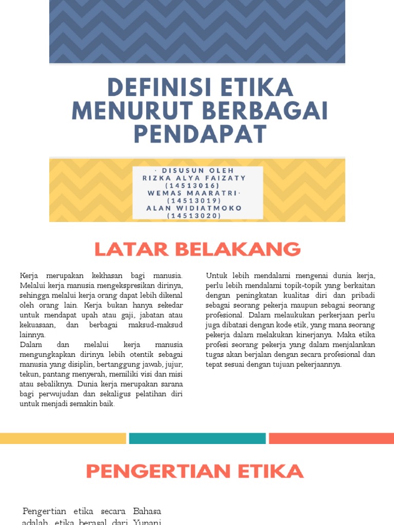 Definisi Etika, Norma Dan Contoh Kasus | PDF
