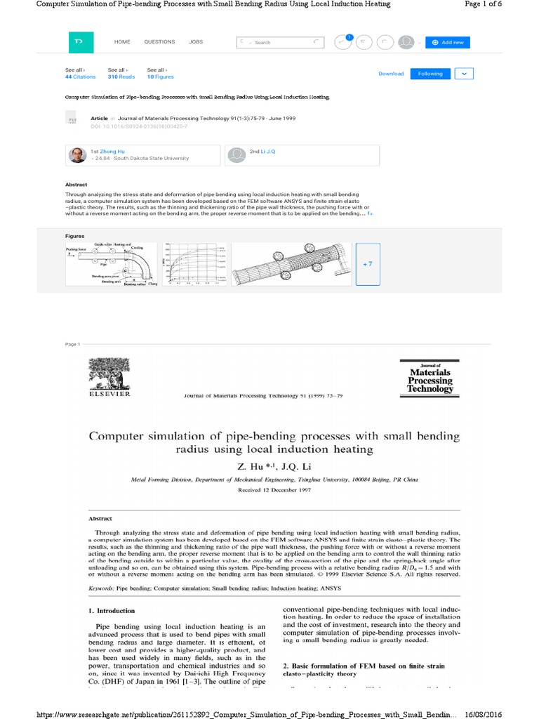 Pipe Bending | PDF | Bending | Plasticity (Physics)