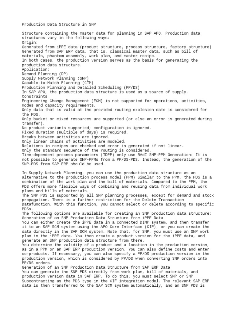 Pds | PDF | Supply Chain Management | Scheduling (Production Processes)