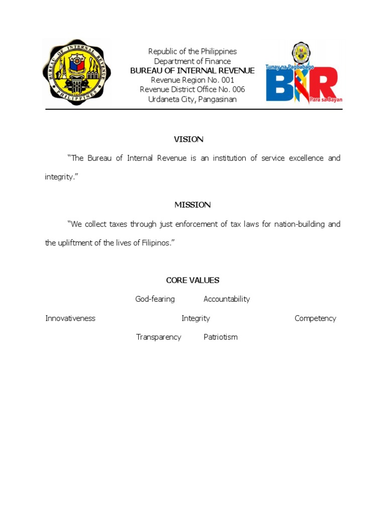Bureau of Internal Revenue | PDF | Taxes | Public Administration
