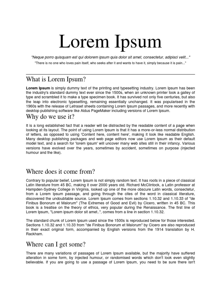 Lorem Ipsum | PDF