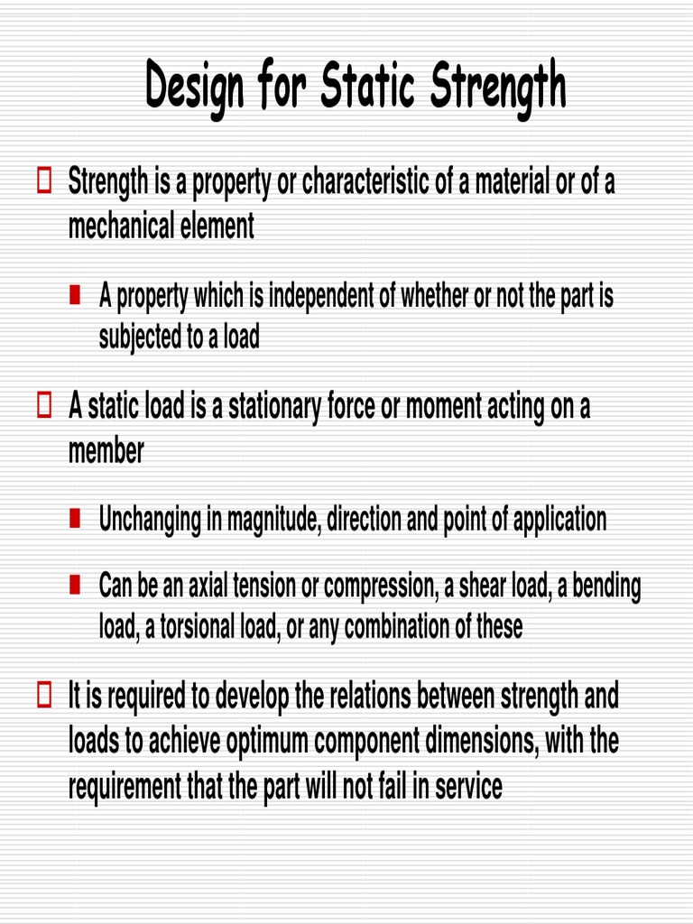 Design For Static Strength | PDF | Strength Of Materials | Fracture