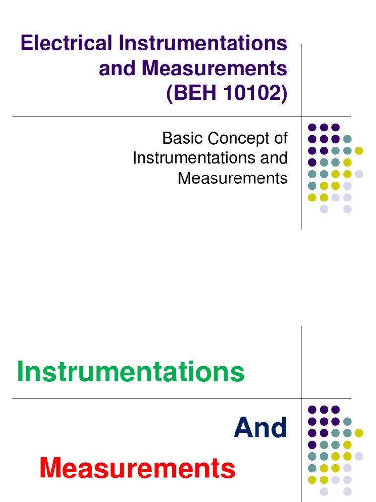 Electrical Instrumentation Basics | PDF | Accuracy And Precision ...