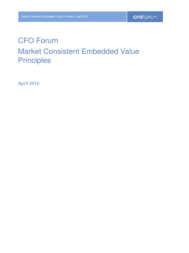 MCEV Principles Overview - April 2016 | PDF | Discounting | Valuation ...