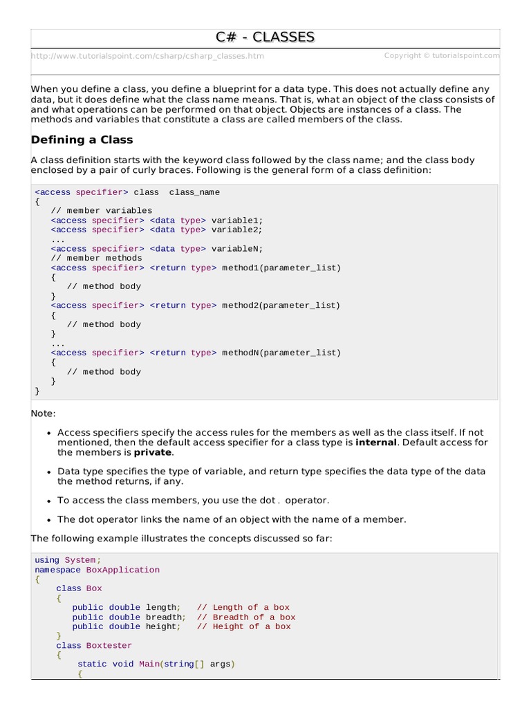 Csharp Classes Download Free Pdf Class Computer Programming Constructor Object Oriented