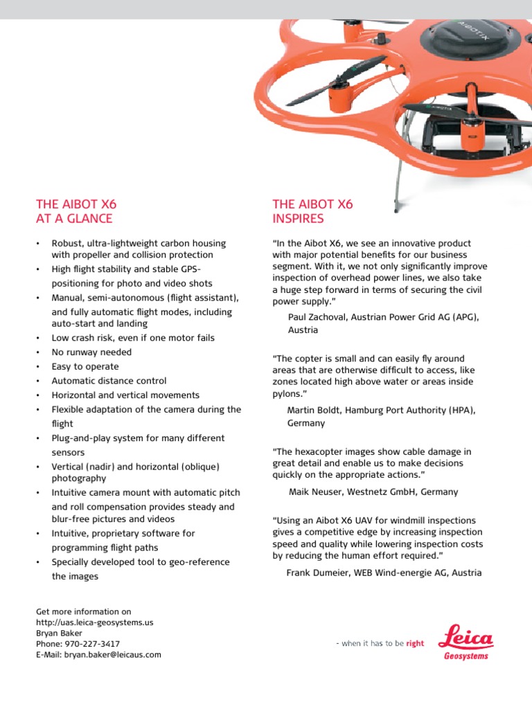 UAS Aibotix Brochure Inspection | PDF | Unmanned Aerial Vehicle ...