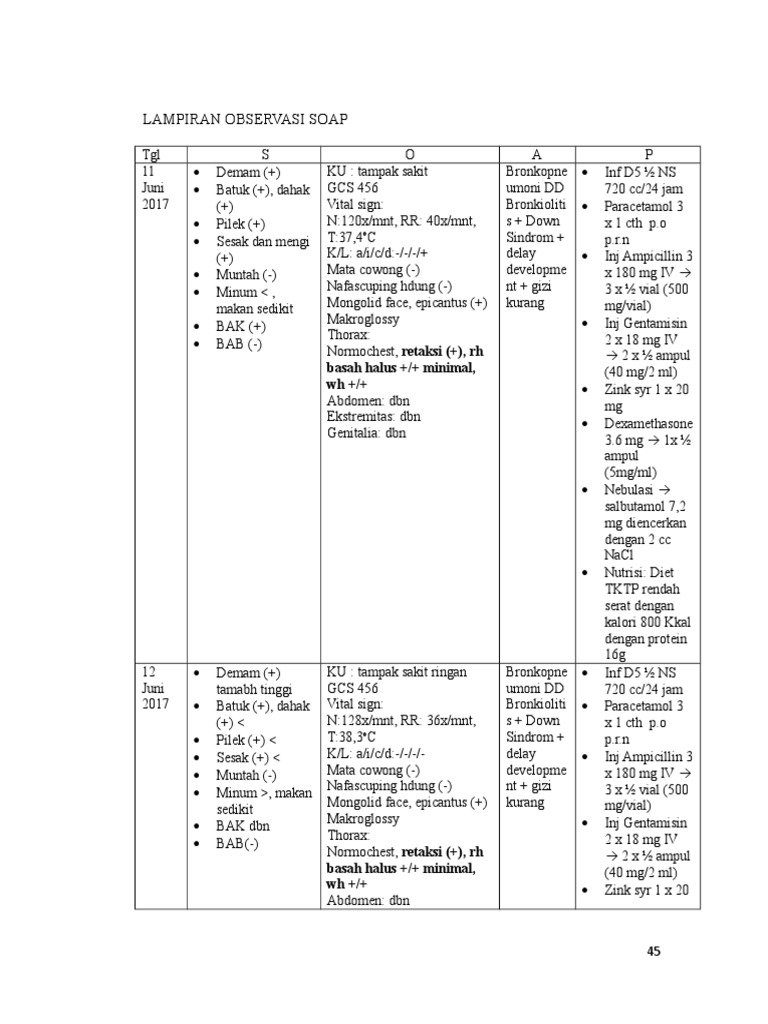 Lampiran Observasi Soap | PDF