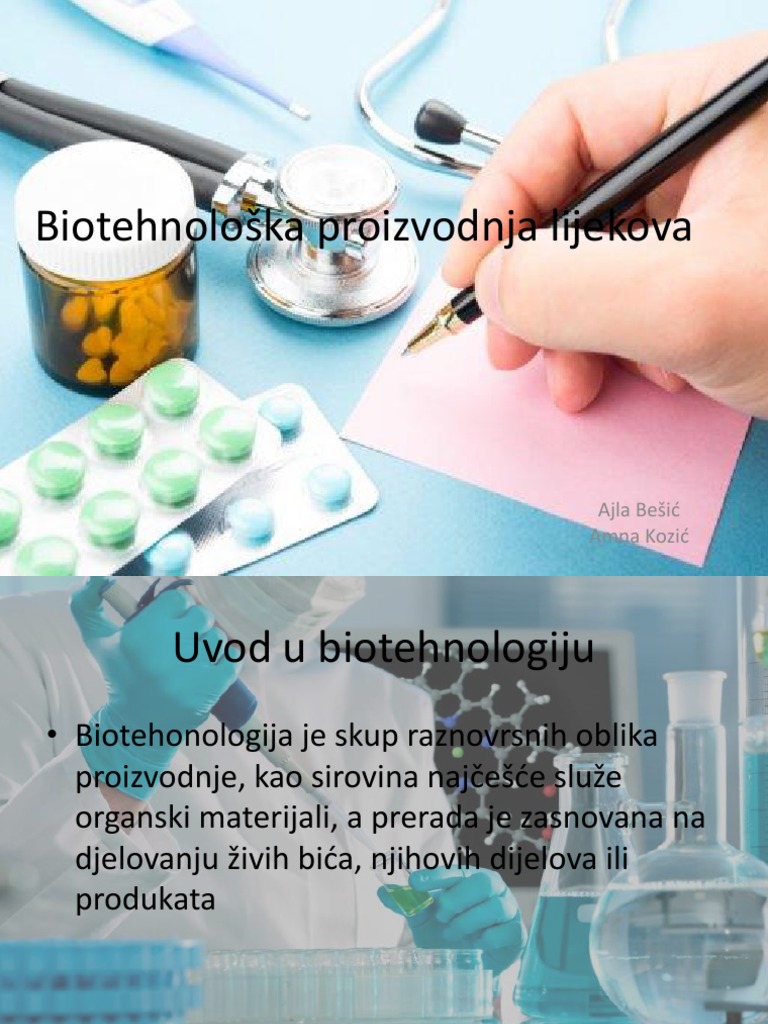 Biotehnološka Proizvodnja Lijekova | PDF