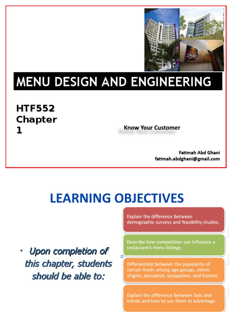 Menu Design and Engineering | PDF | Menu | Pricing