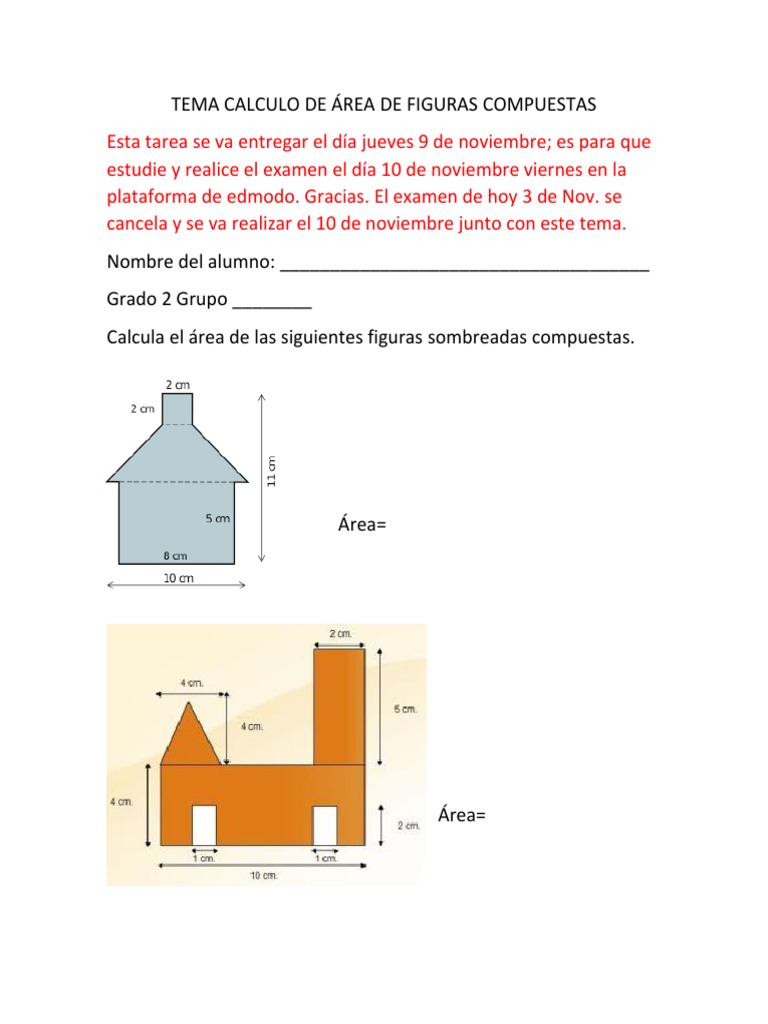 TEMA Calculo de Area de Figuras Compuestas 2 | PDF