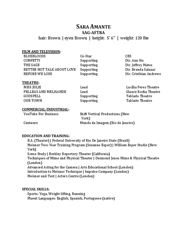 CV Sara Amante | PDF | Art