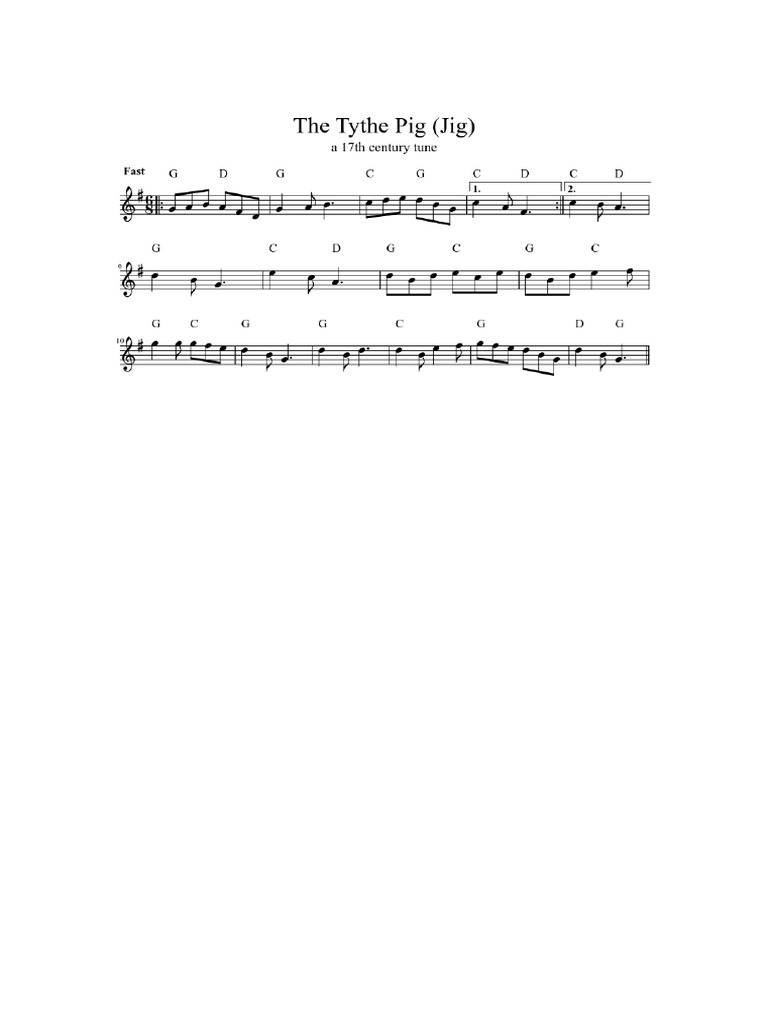 Tythe Pig Sheet Music | PDF