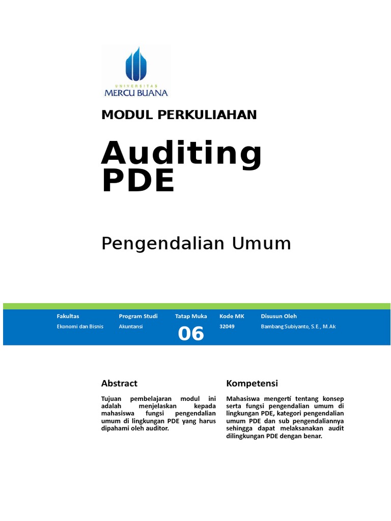 Modul EDP Audit (TM6) | PDF