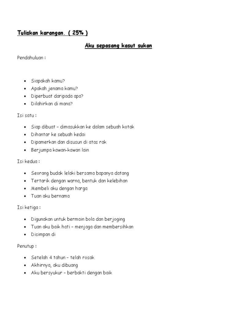 Aku Sepasang Kasut Sukan Pdf