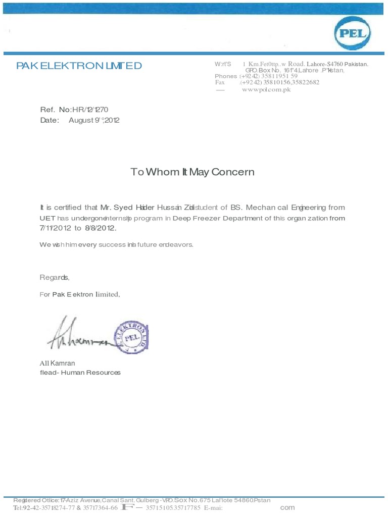 Pel Certificate 1 638 | PDF