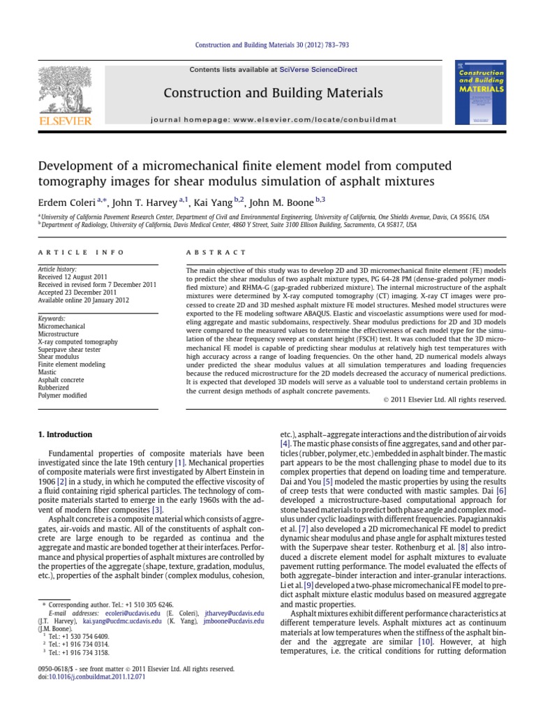 (Paperhub) 10 1016-j Conbuildmat 2011 12 071 | PDF | Viscoelasticity | Concrete