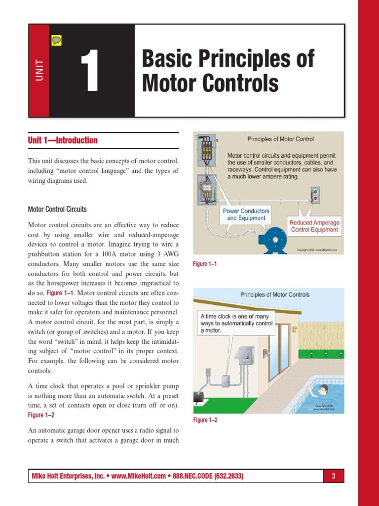 Basic Principles of Motor Controls: Unit 1-Introduction | PDF ...