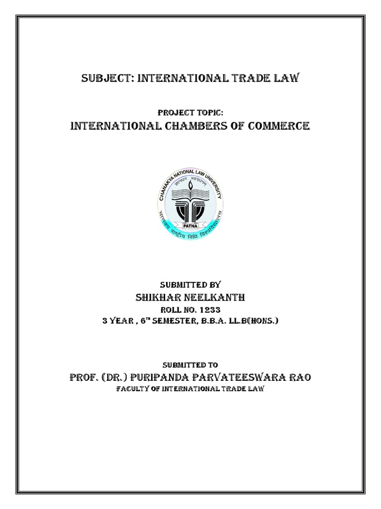 International Chambers of Commerce | PDF | Economies | Business