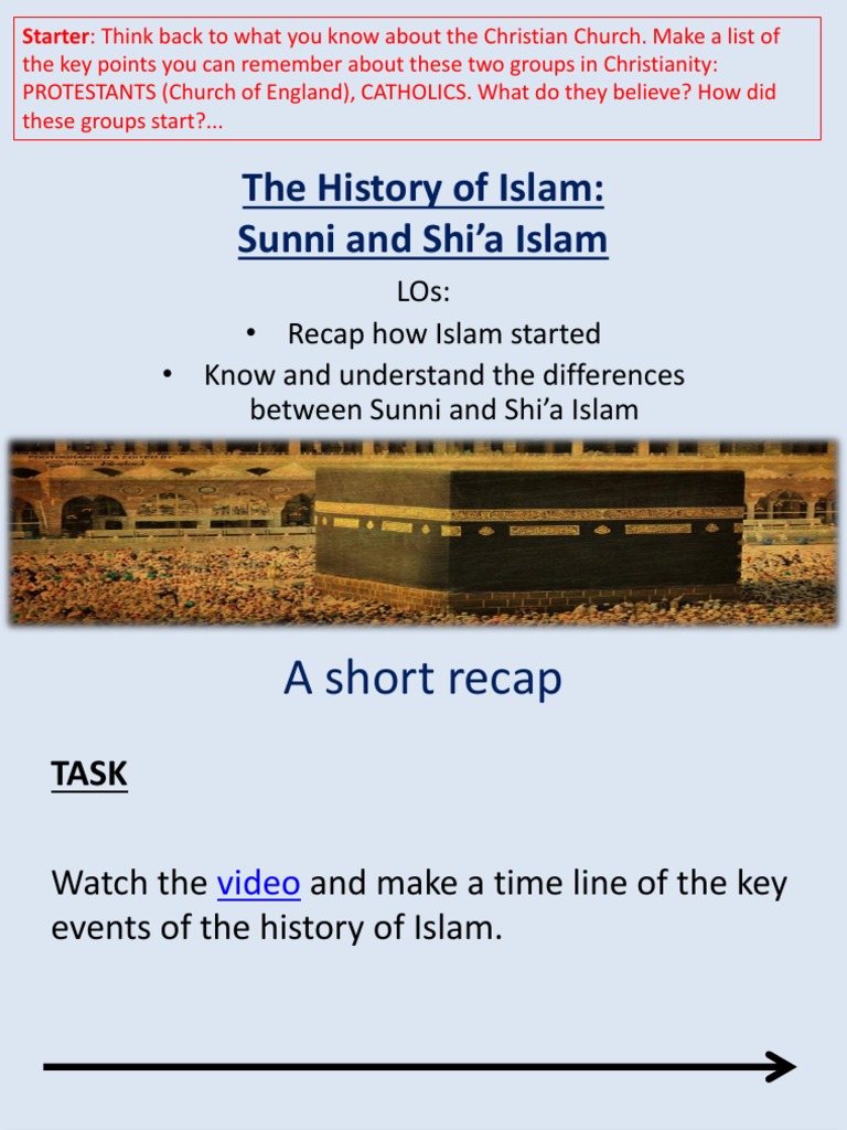 2 History of Islam Sunni and Shia RVW | PDF | Shia Islam | Sunni Islam