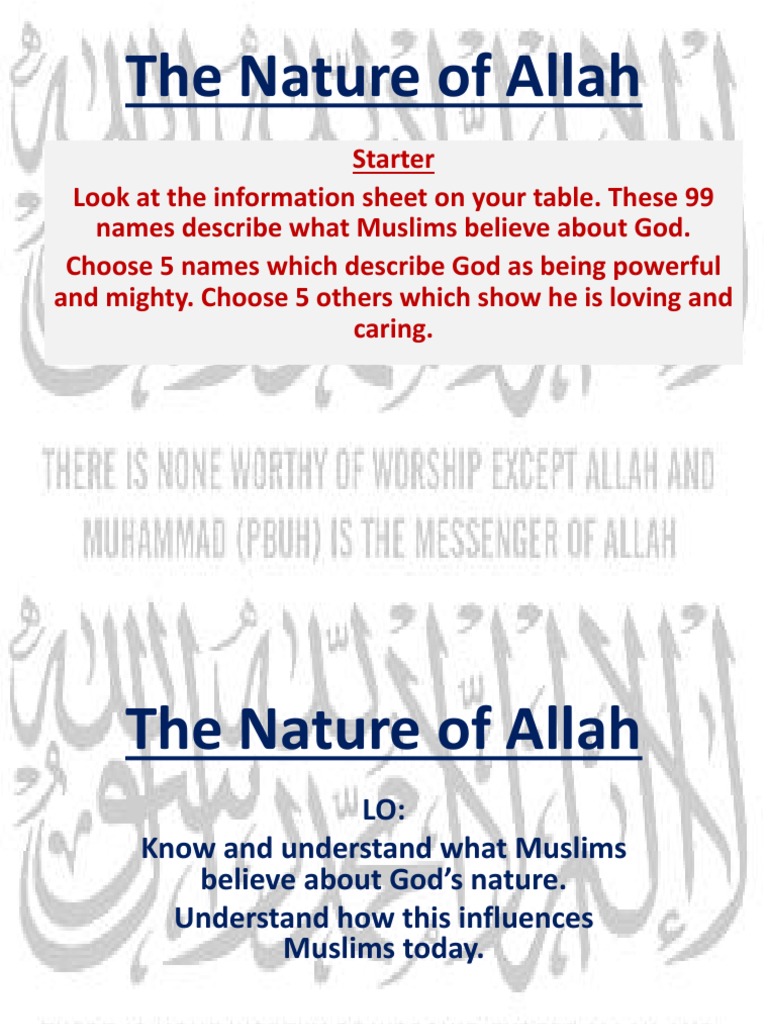Understanding Allah's Nature | PDF | God In Islam | Tawhid