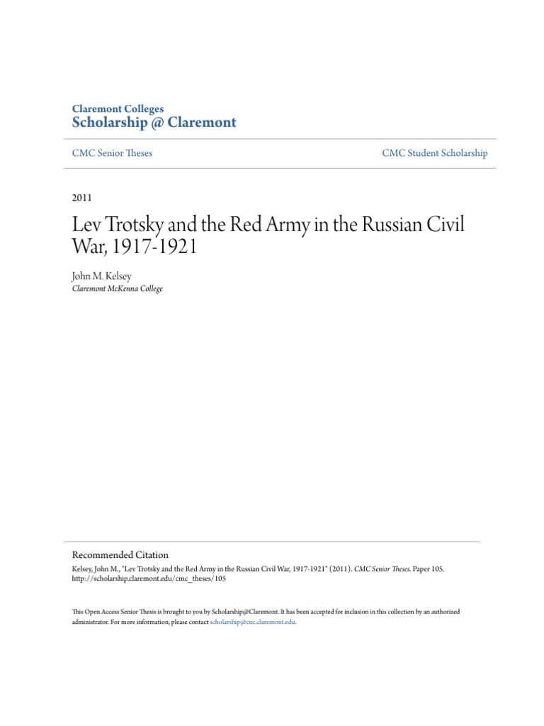 Lev Trotsky and The Red Army in The Russian Civil War 1917-1921 PDF ...